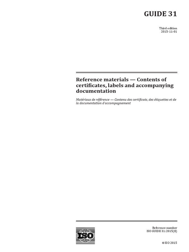 ISO Guide 31-2015 (Complèt Anglais) | PDF | Computers | Technology ...
