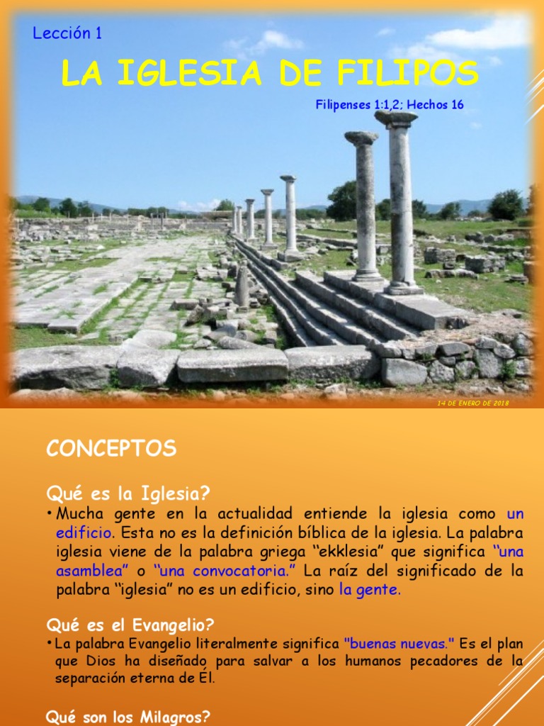 Lección 1 La Iglesia de Filipos | PDF | Pablo el apóstol | Iglesia ...