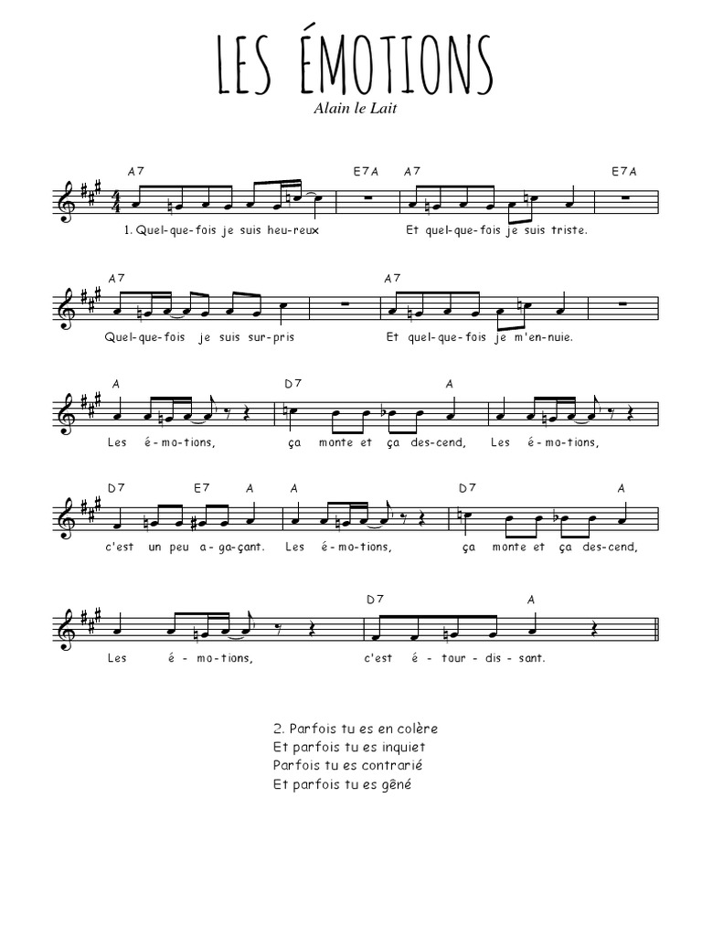Les Émotions d'Alain le Lait | PDF