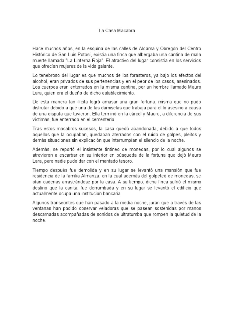 La Casa Macabra | PDF