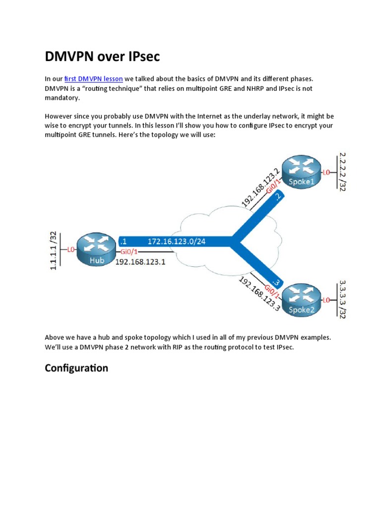 Configure IPsec for DMVPN Tunnels | PDF | Computers