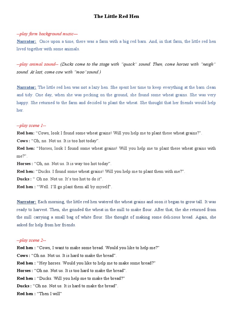 The Little Red Hen | PDF