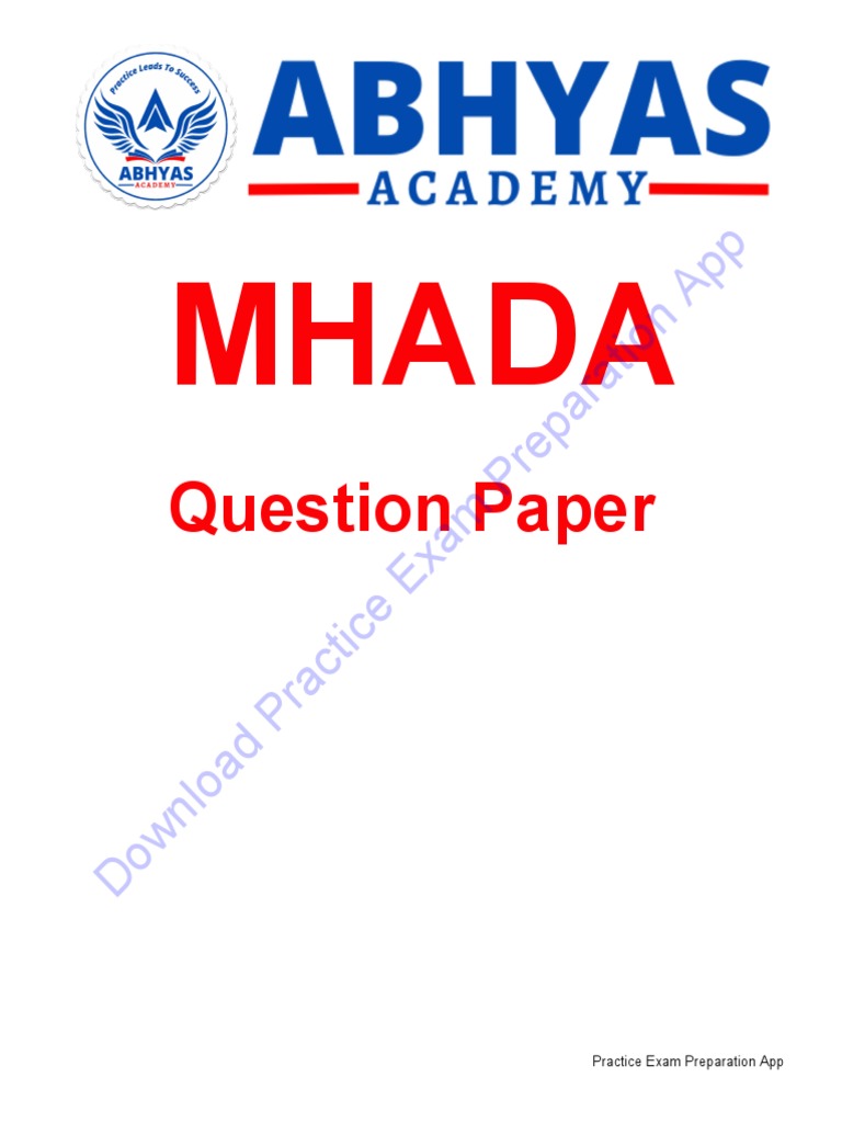Mhada Paper 1 | PDF