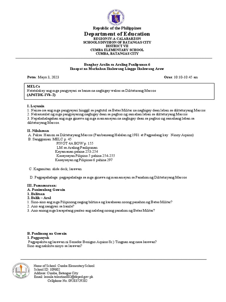 AP Q4 Week 2 May 3 2023 | PDF