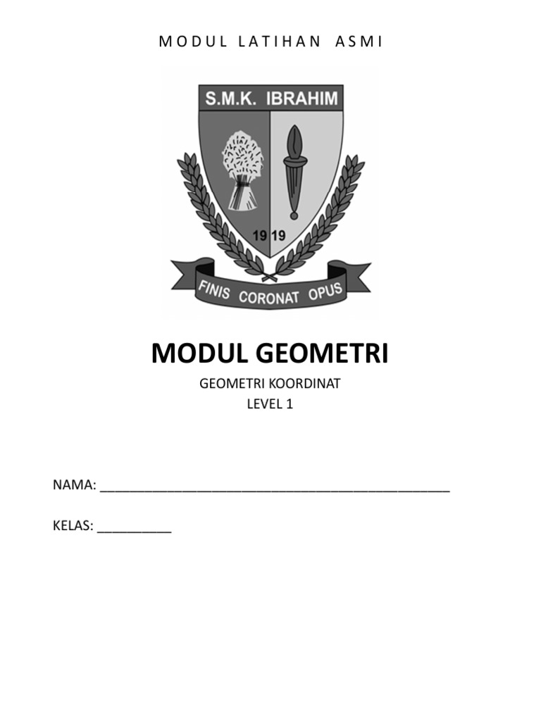 2023 f4 Bab 07 Geometri Koordinat - Soalan | PDF