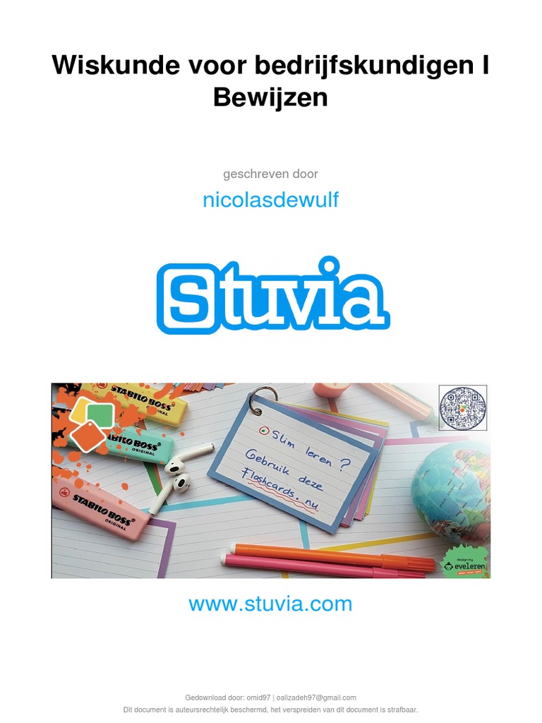 Wiskunde 1 bewijzen | PDF