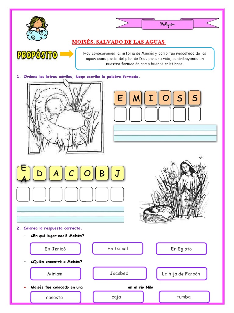 E7 S3 Ficha D2 Religión Moises | PDF