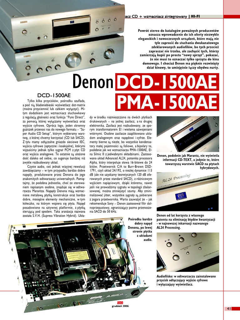 Denon Pma 1500ae | PDF