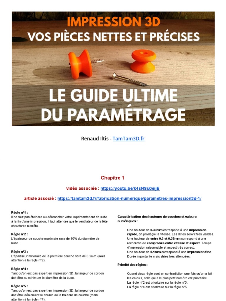 Guide Ultime de Parametrage Des Impressions 3D | PDF