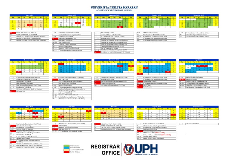 Kalender Akademik TA 2023 2024 Rev UPH Retreat | PDF