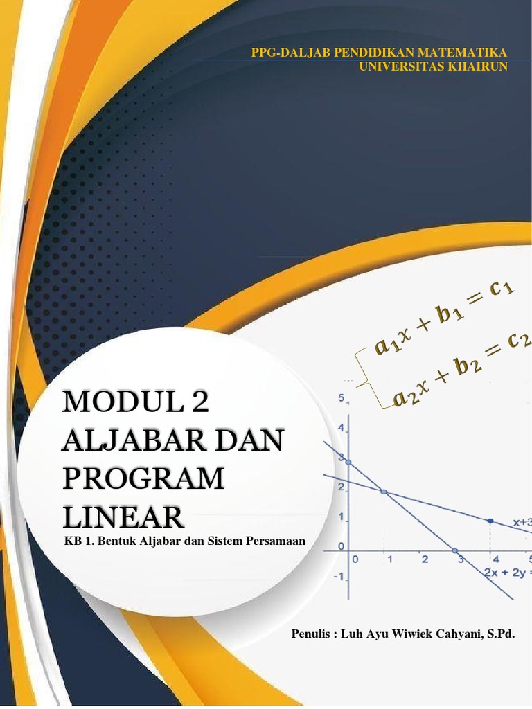 Materi Ajar Aljabar Dan Sistem Persamaan Linear-Wiwiek Cahyani | PDF