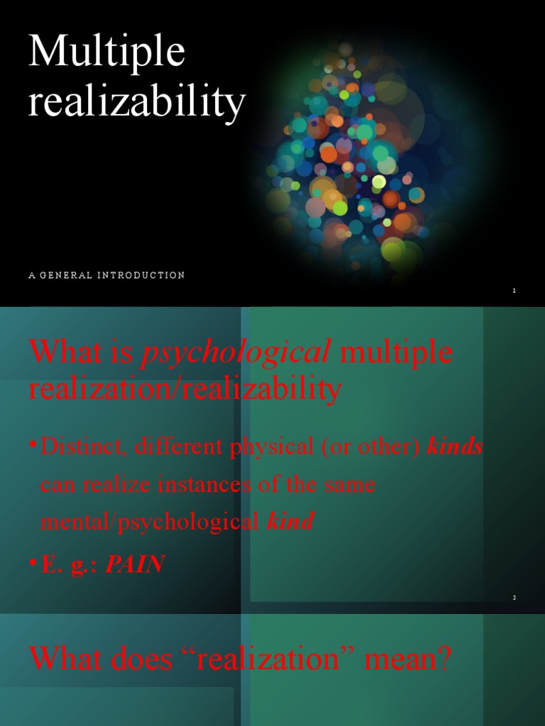 Lecture 15 Multiple Realizability | PDF | Academic Discipline ...