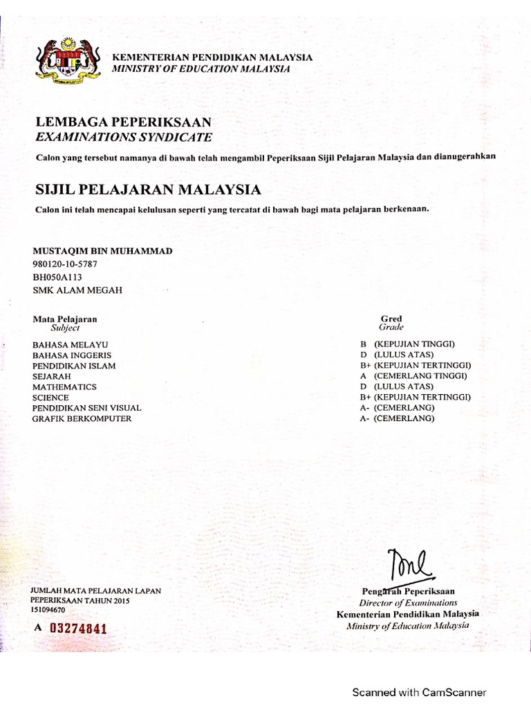 Sijil SPM | PDF
