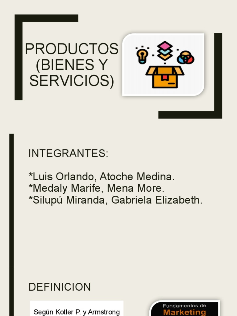 Productos (Bienes y Servicios) | PDF