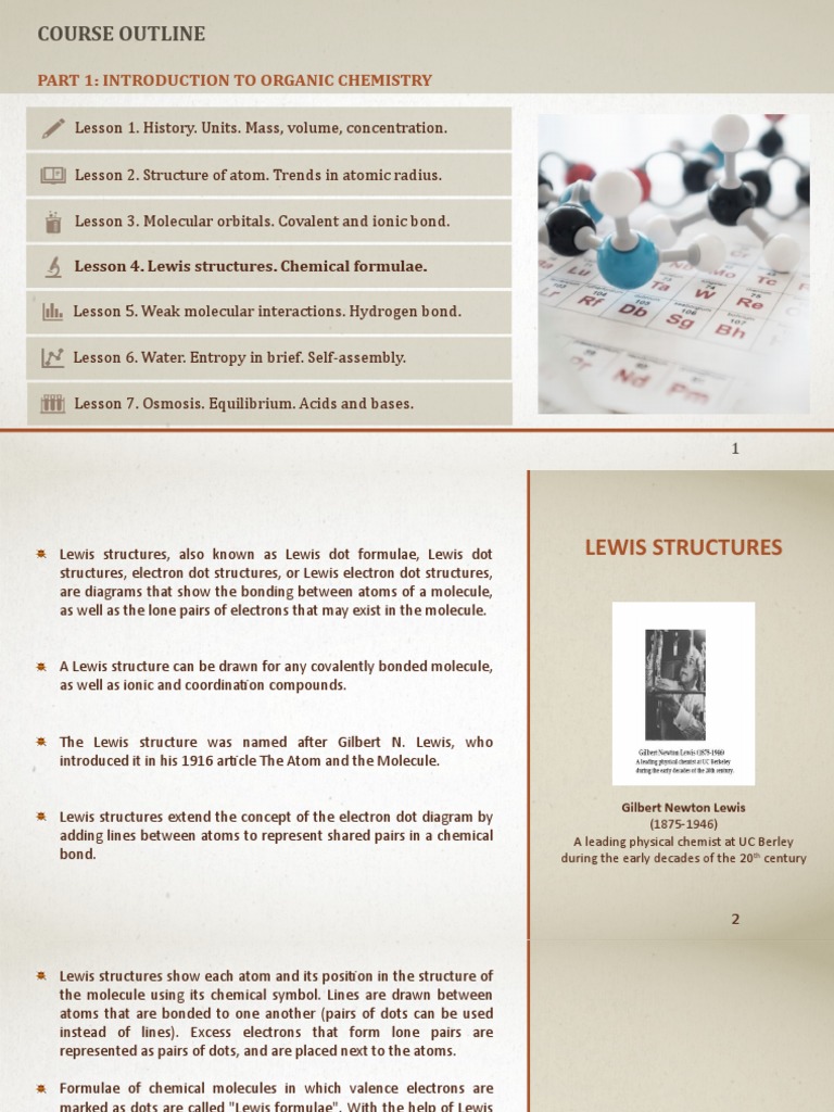 Lesson 4. Lewis Structures. Chemical Formulae. | PDF