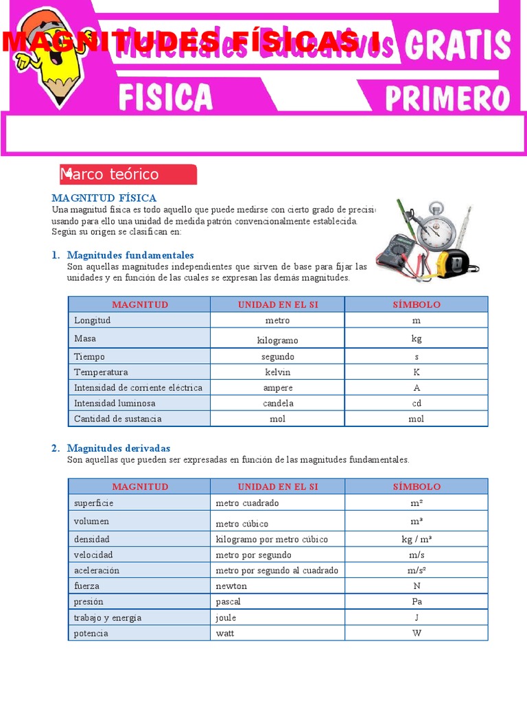 Magnitudes Físicas Básicas | PDF