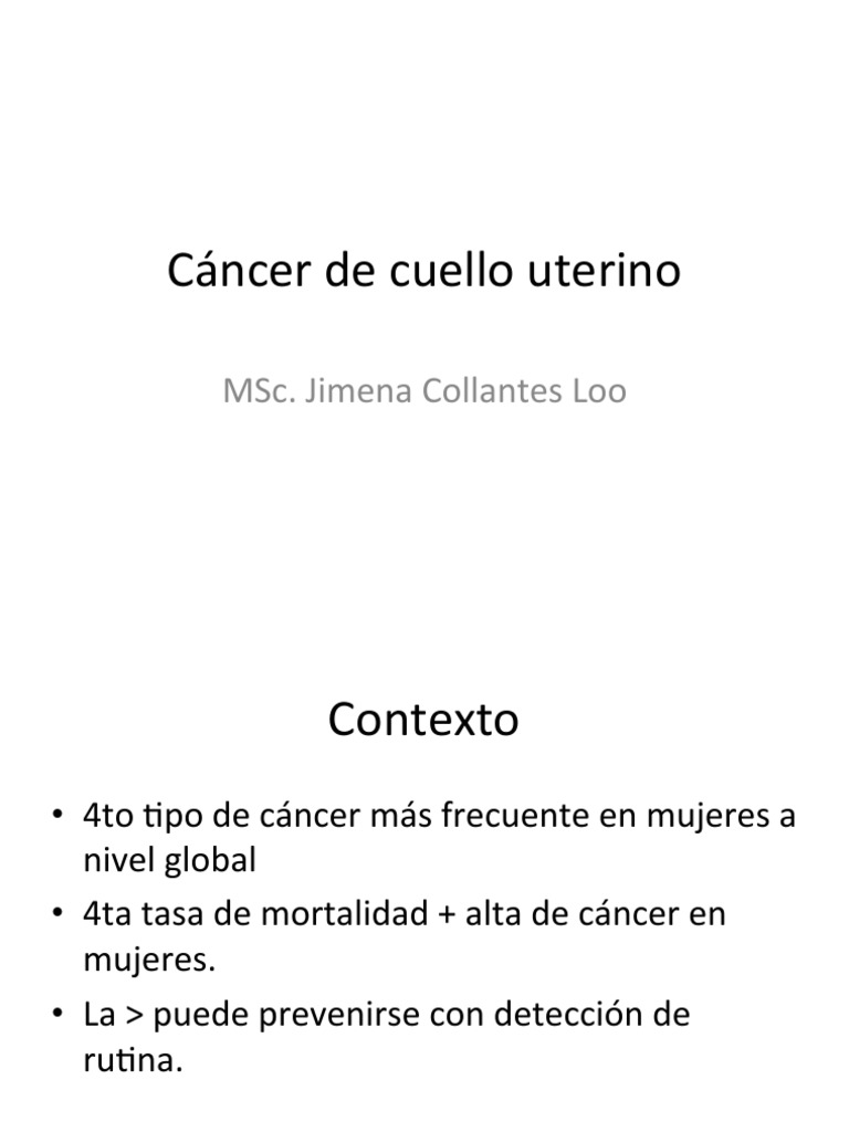 Cáncer de Cuello Uterino | PDF