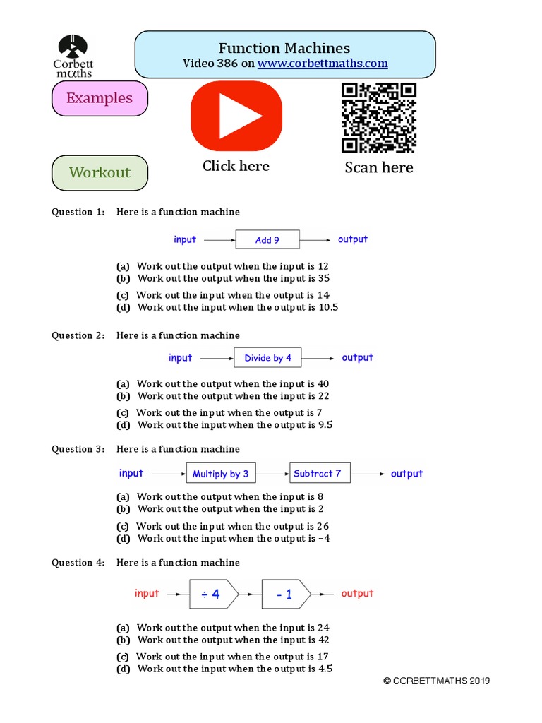 Function Machines Pdf
