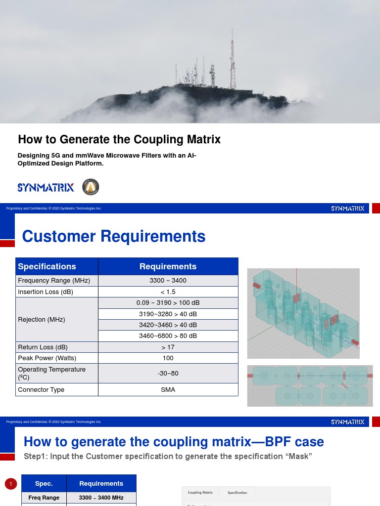 Synmatrix - How To Generate The Coupling Matrix | PDF