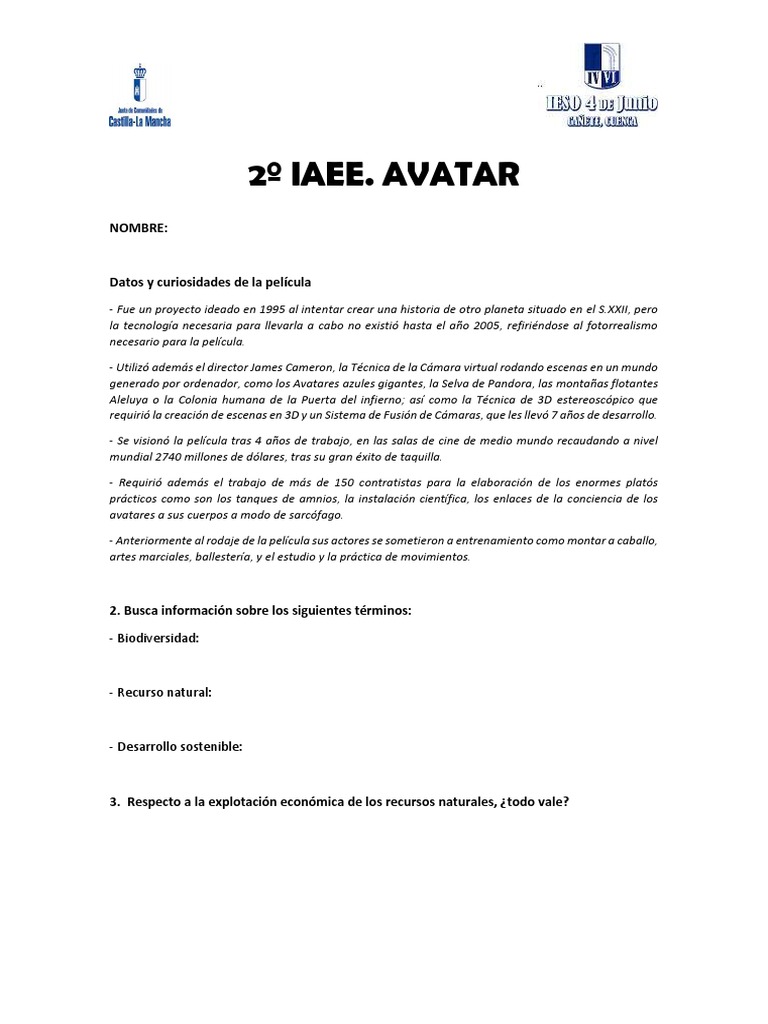 Ficha Avatar | PDF