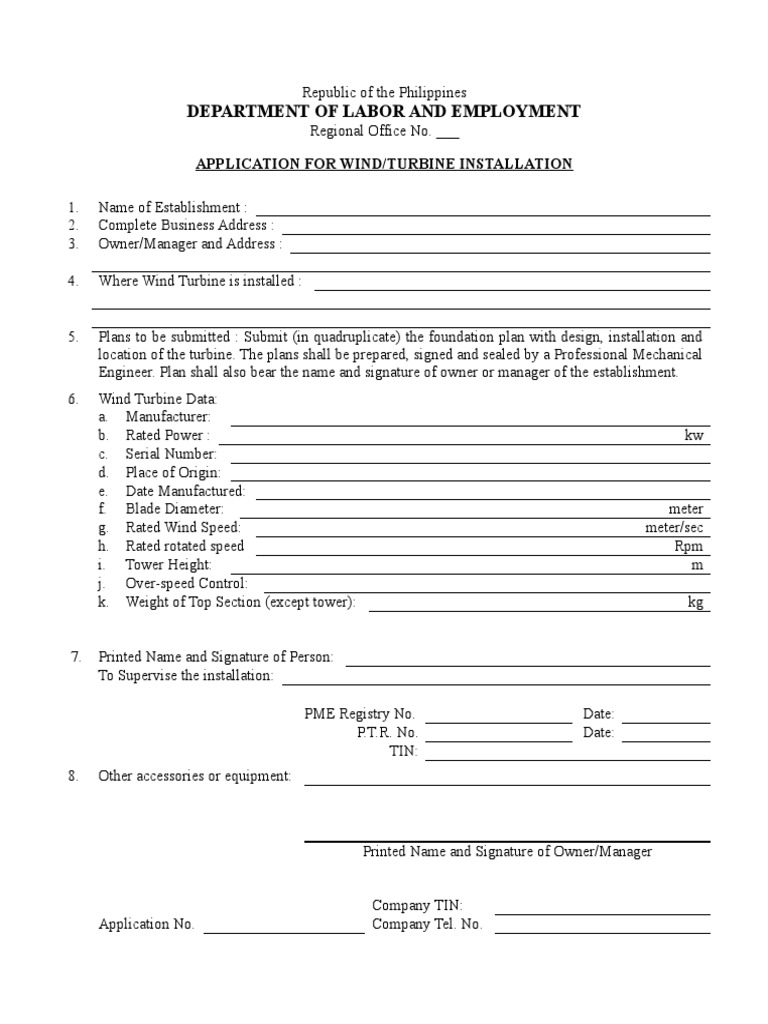 Wind Turbine Installation Application | PDF | Business | Technology ...