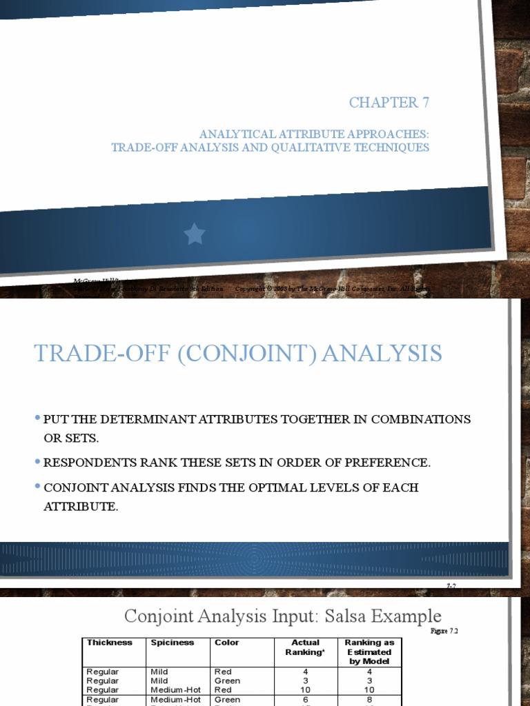 Chapter 7 Analytical Attribute Approaches Trade-Off Analysis and ...
