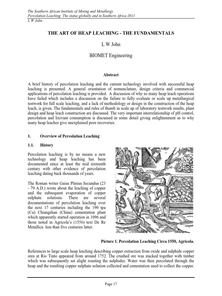 The Art of Heap Leaching | PDF