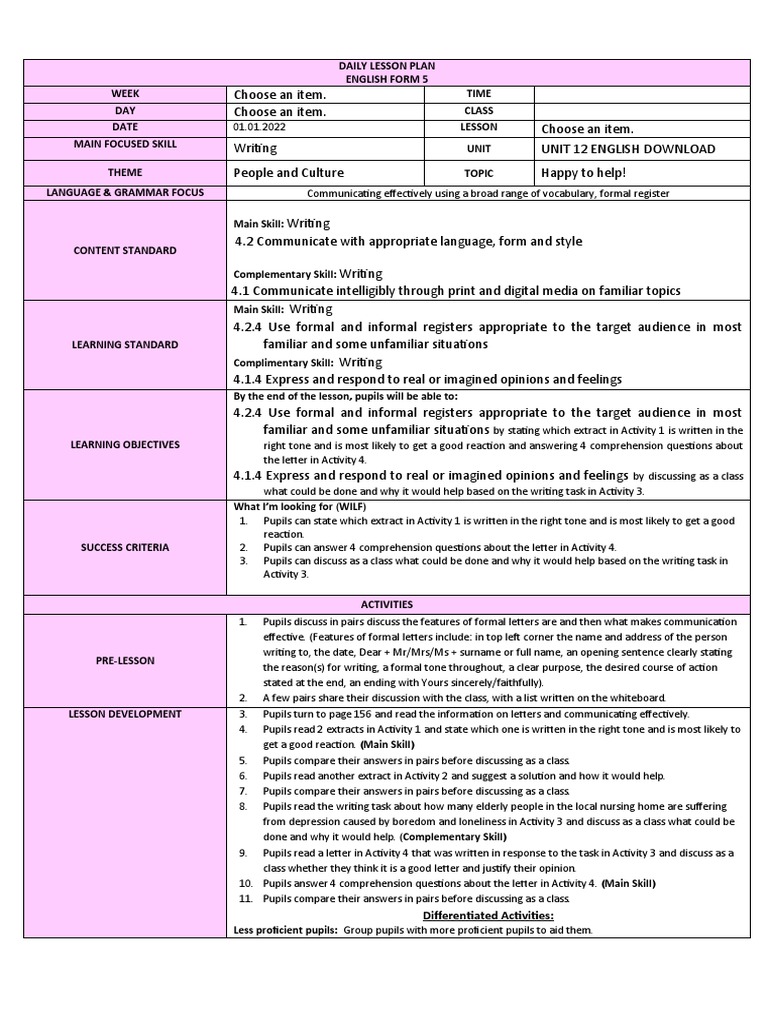 Unit 12 Writing | PDF