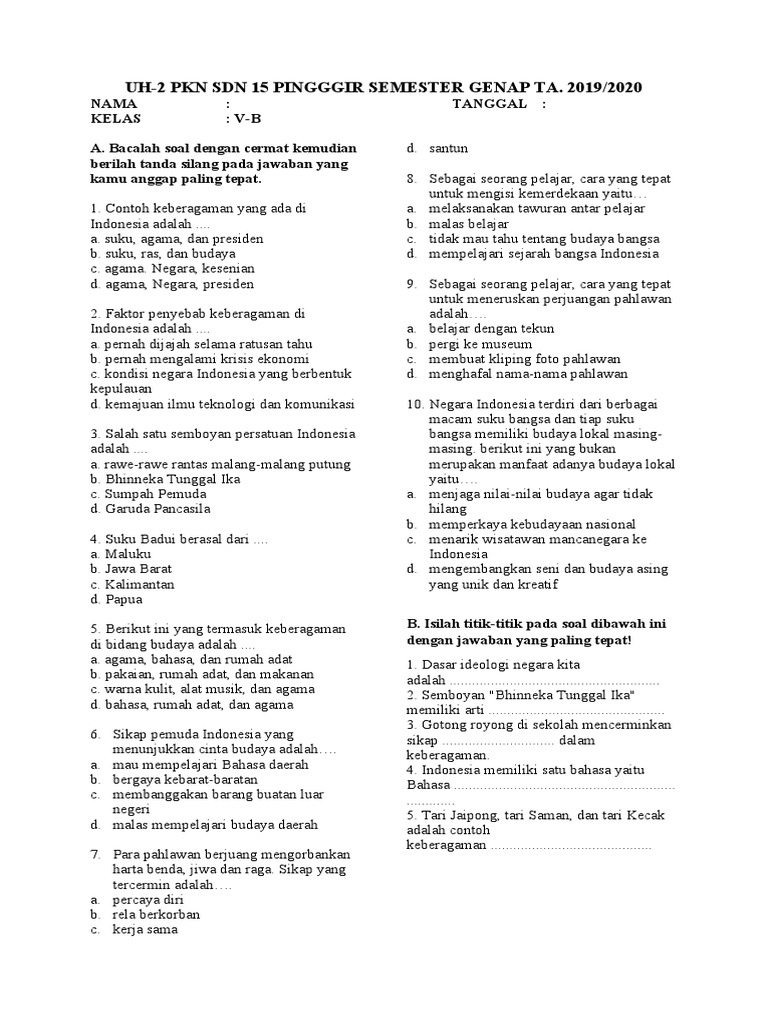 Soal PH2 Tema 7 | PDF Soal PH2 Tema 7 | PDF