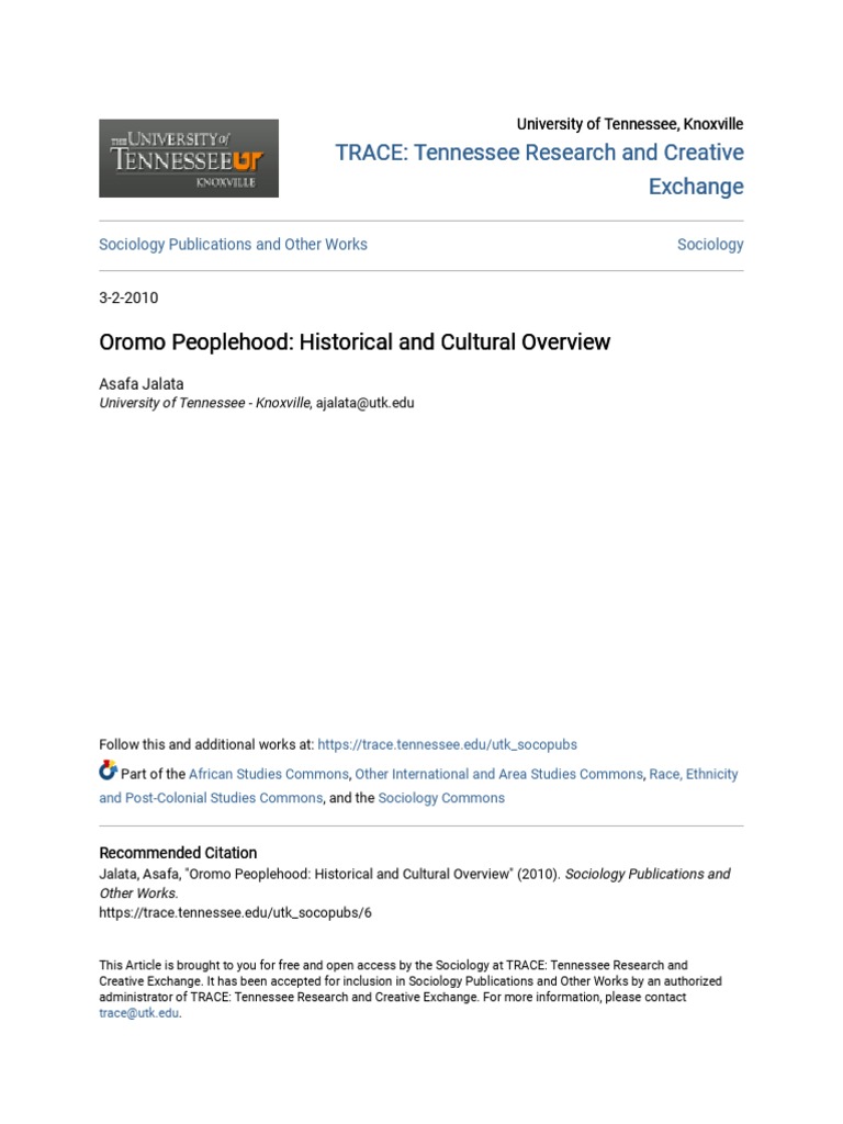 Oromo Peoplehood: Culture and History | PDF | Kinship | Ethiopia