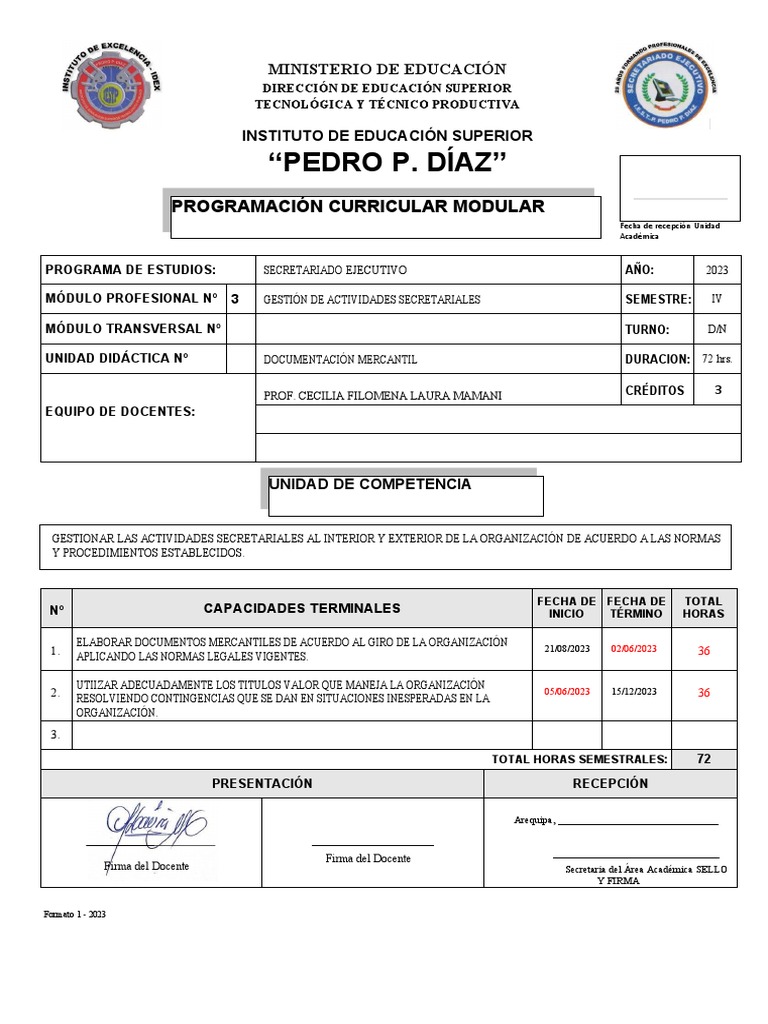 Progr Curric Documentación Mercantil | PDF