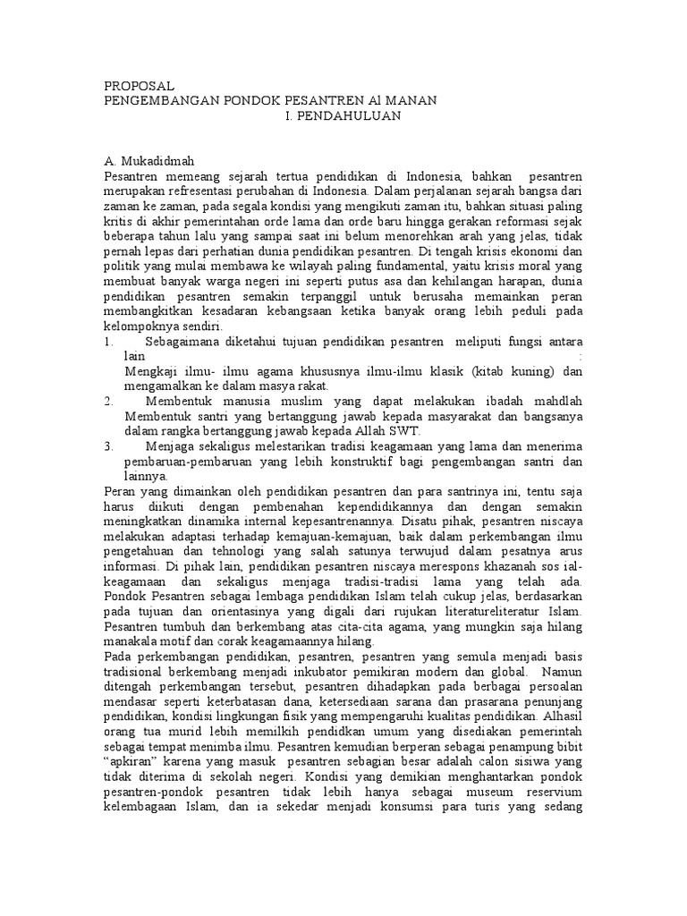 Proposal Al Manan | PDF | Karier & Perkembangan | Kesehatan Holistik