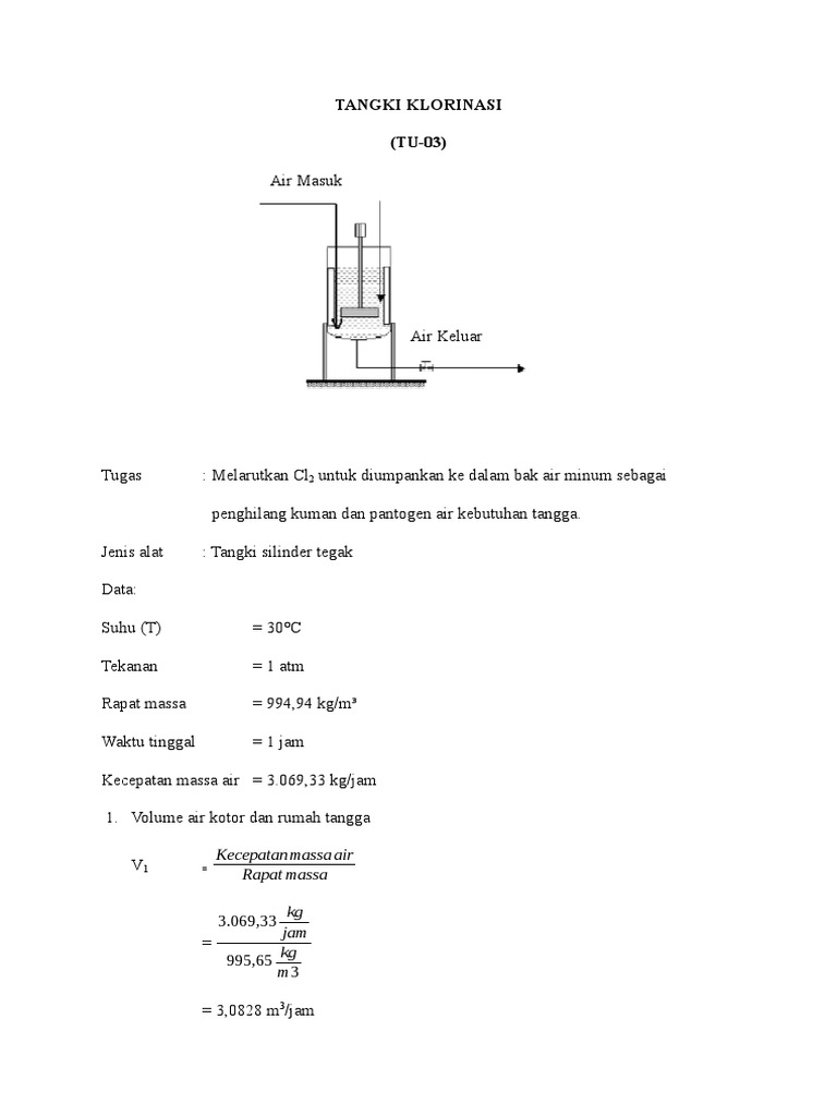Tangki Klorinasi | PDF