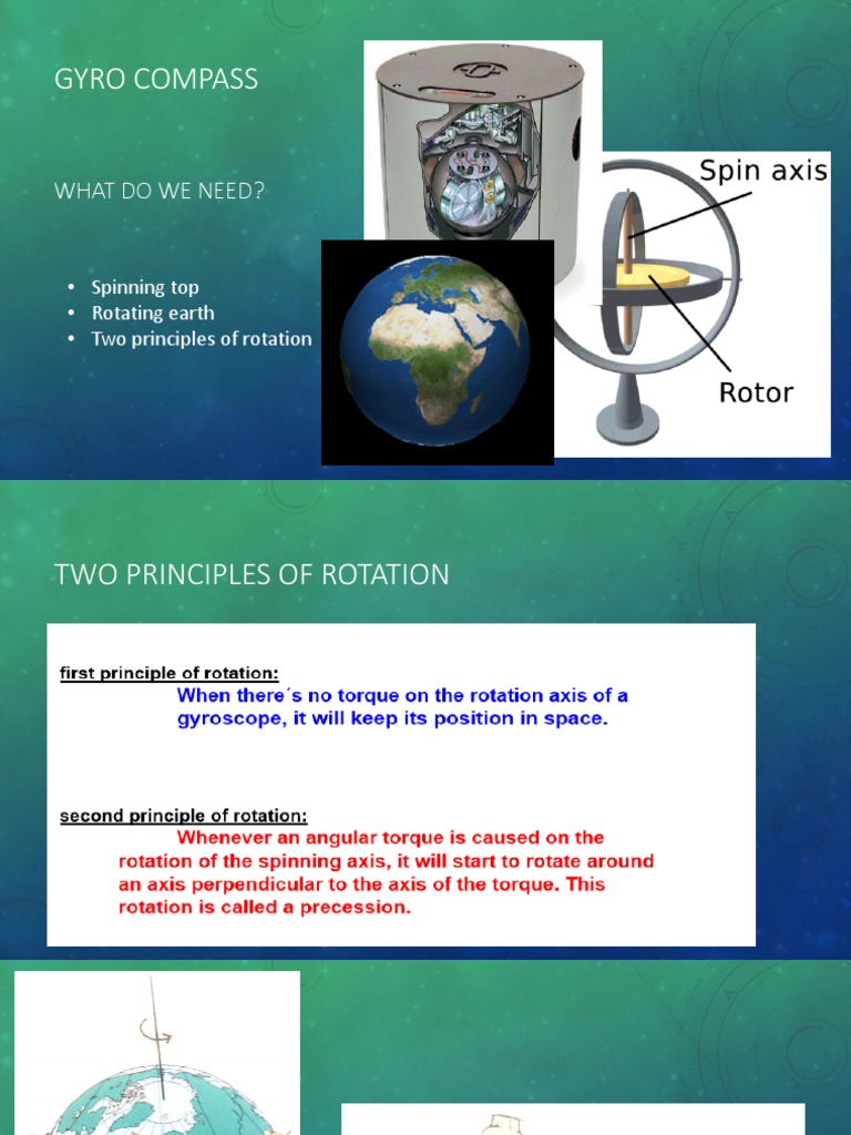 Gyro Compass Principles & Errors | PDF | Gyroscope | Mechanics