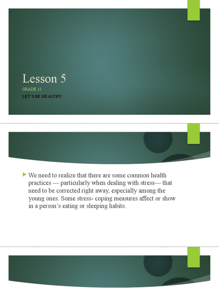Grade 11 Lesson 5 | PDF | Sleep | Obesity