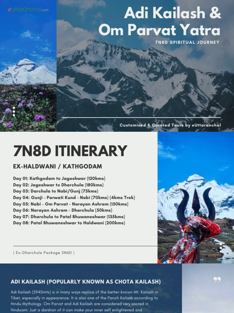 Adi Kailash & Om Parvat Yatra - Compressed | PDF | Indian Religions | Religious Belief And Doctrine