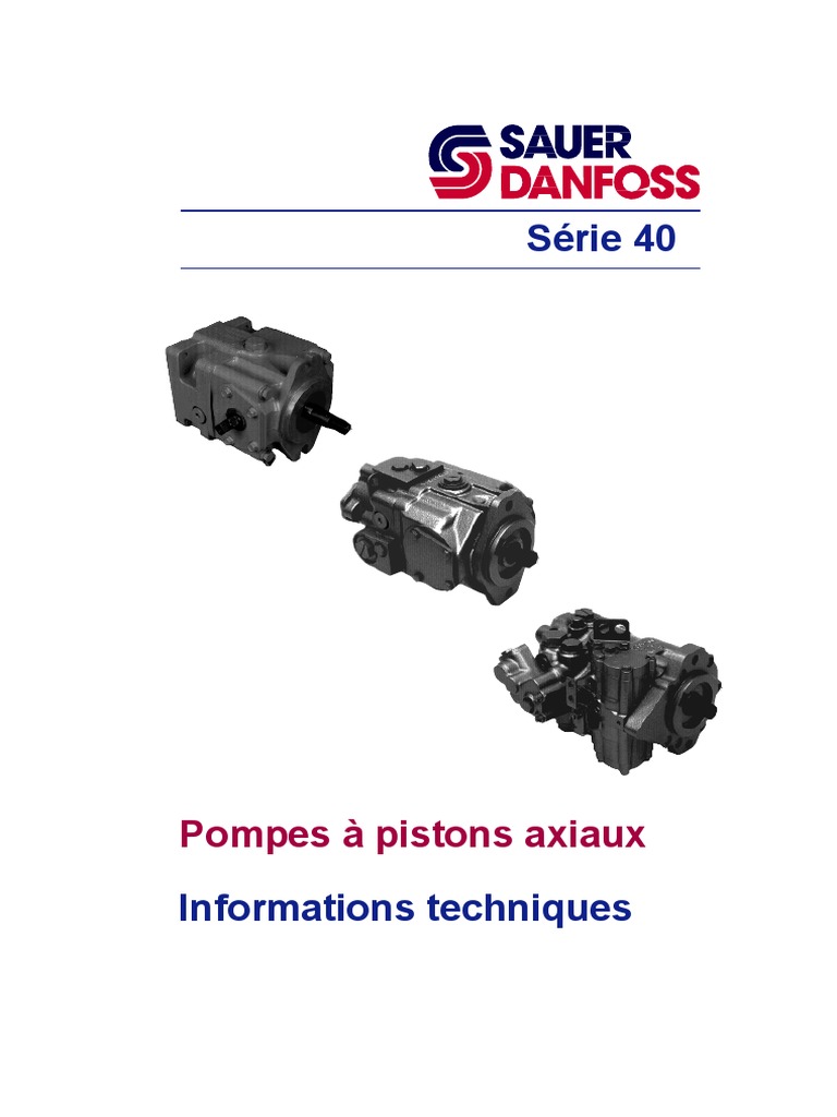 Pompes À Pistons Axiaux - Information Téchnique | PDF