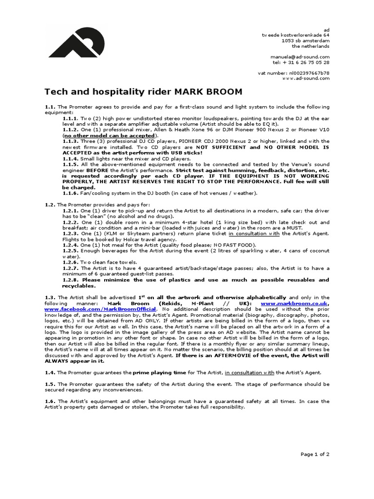 INTERNATIONAL Standard Rider Mark Broom DJ SET | PDF