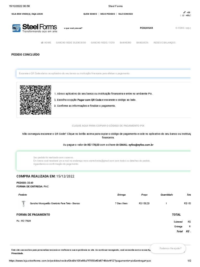 Compra Suporte de Teto - Steel Forms | PDF