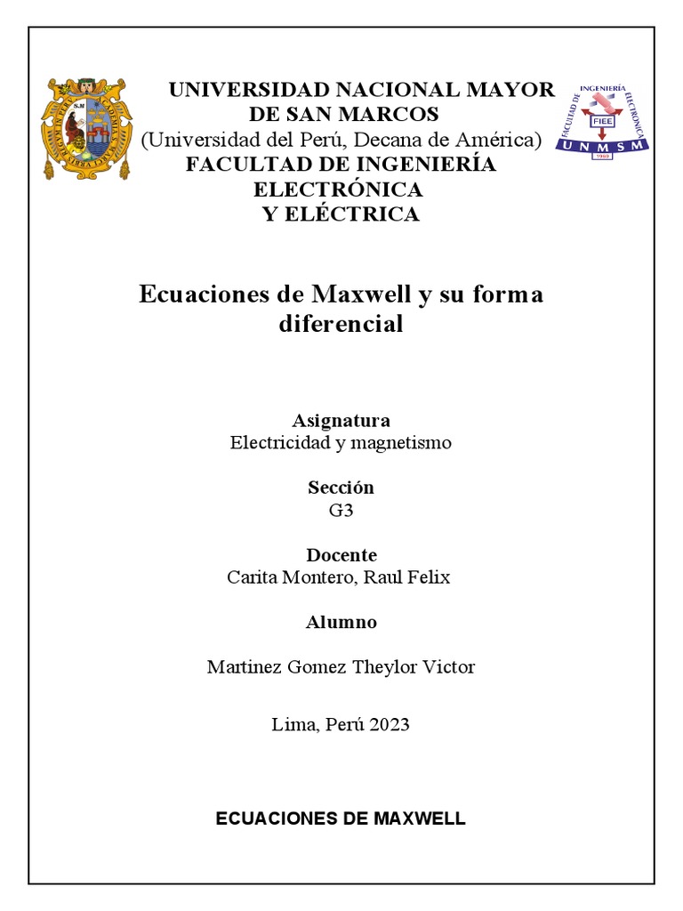 Ecuaciones de Maxwell y Su Demostración | PDF