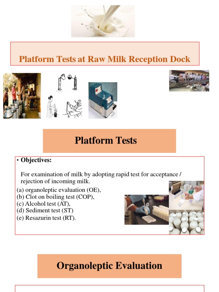 Platform Test For Milk | PDF