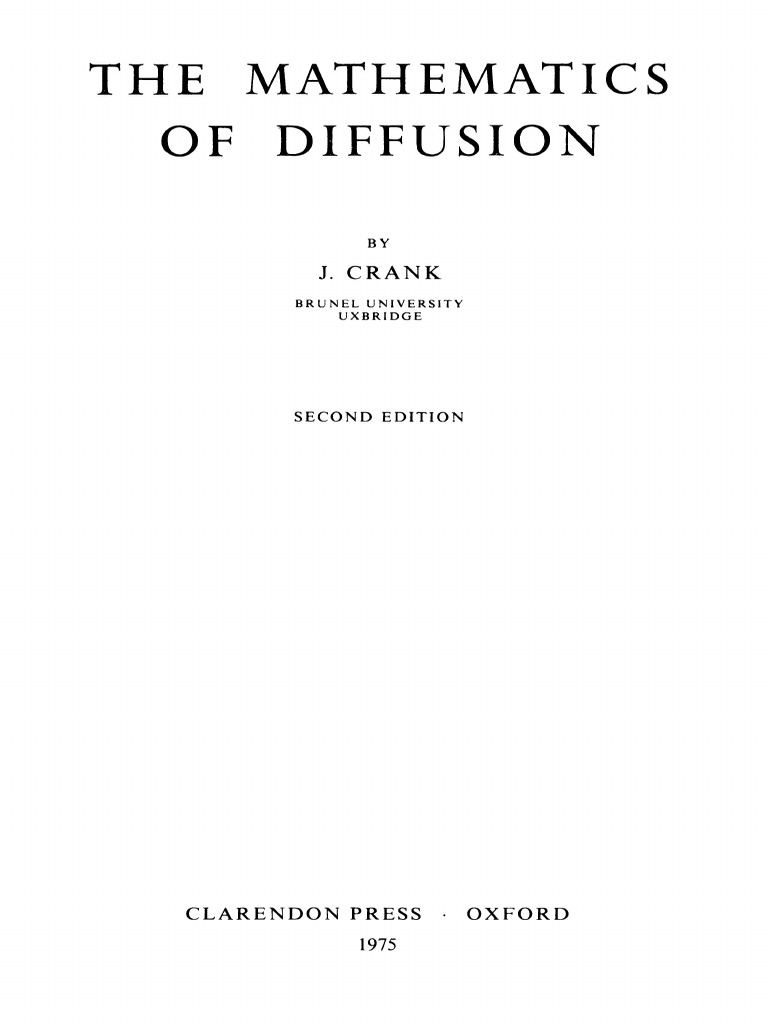 Crank - 1975 - The Mathematics of Diffusion | PDF | Diffusion | Mathematical Physics