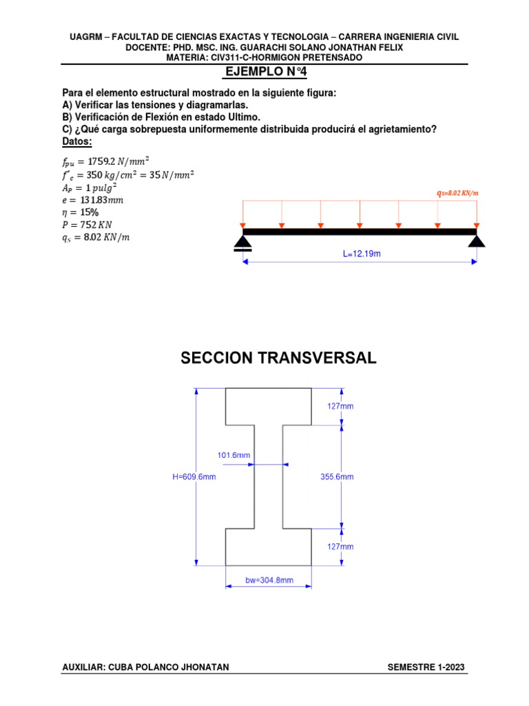 Ejemplo N°4 Ayudantia H°p° - C | PDF | Materiales | Mecanica clasica