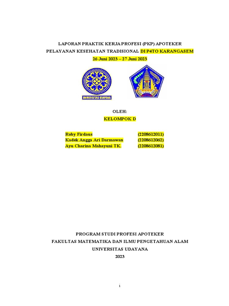 FORMAT LAPORAN PKPA Yankestrad | PDF