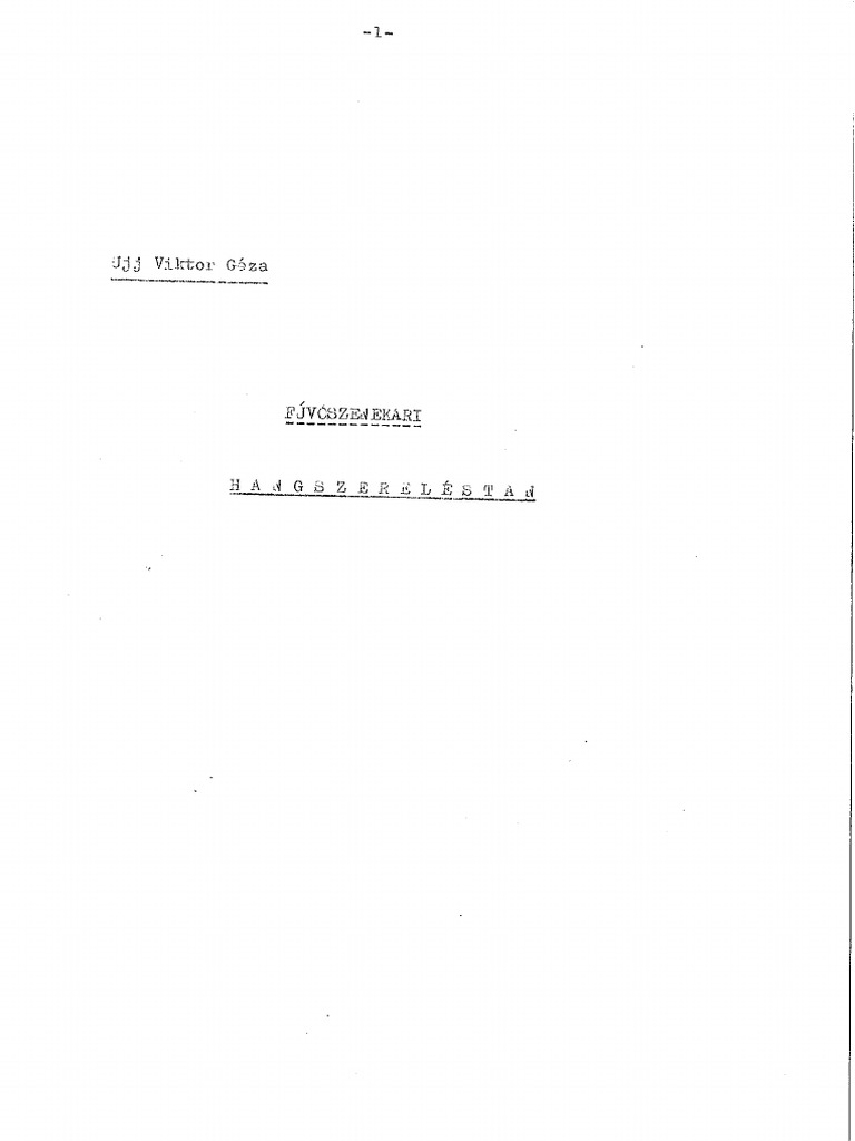 Ujj Viktor Hangszereléstan | PDF