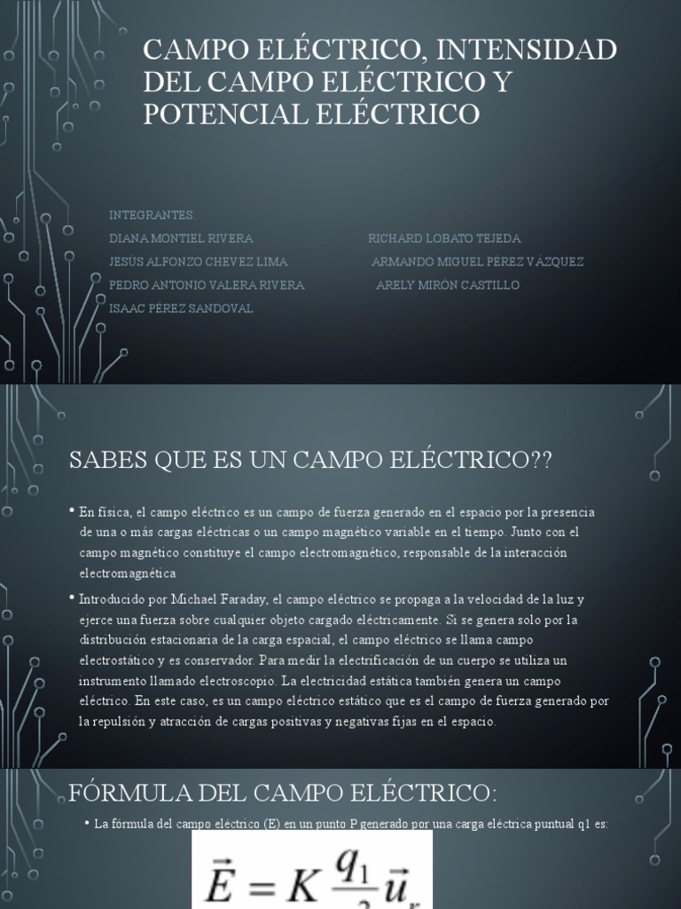 Campo Electrico, Intencidad Del Campo Electrico y Ley de Joule | PDF ...