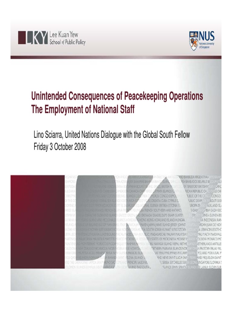 Unintended Consequences of Peacekeeping Operations - The Employment of ...