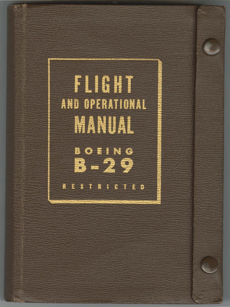 B-29 Flight and Operations Manual | PDF