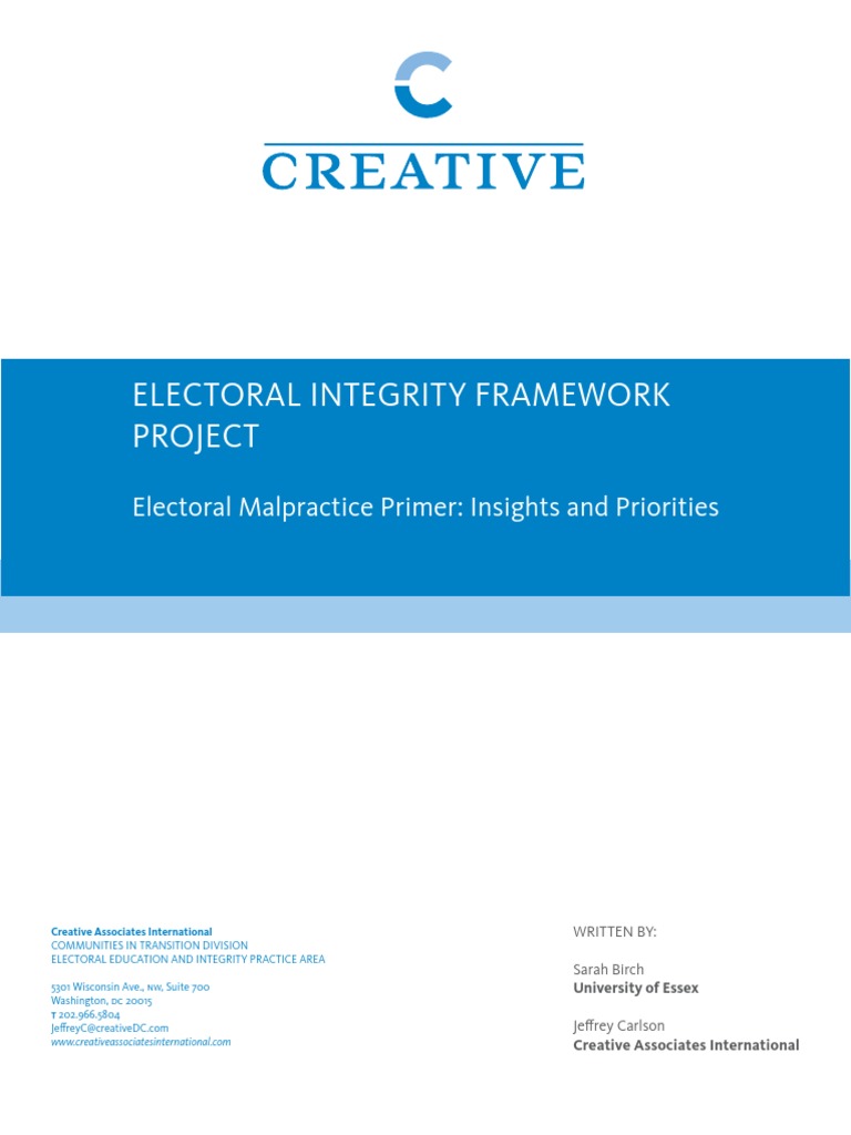 Creative Electoral Integrity Framework Project | PDF