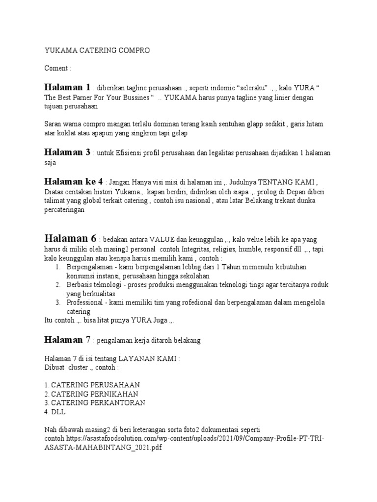 Contoh Compro Yang Oke | PDF